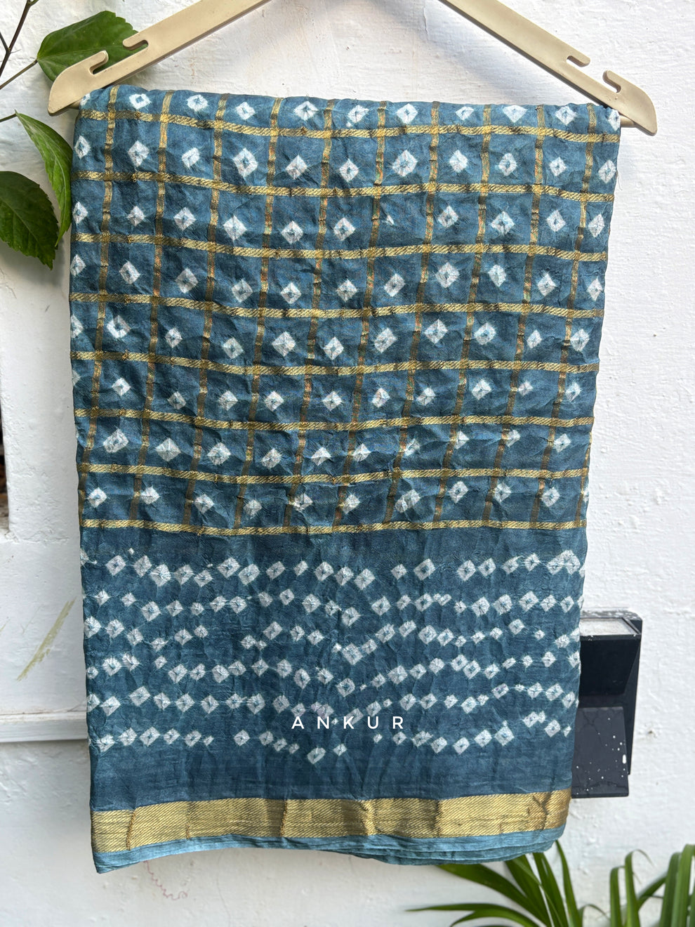 Dhundh Leher Silk Bandhani – ANKUR