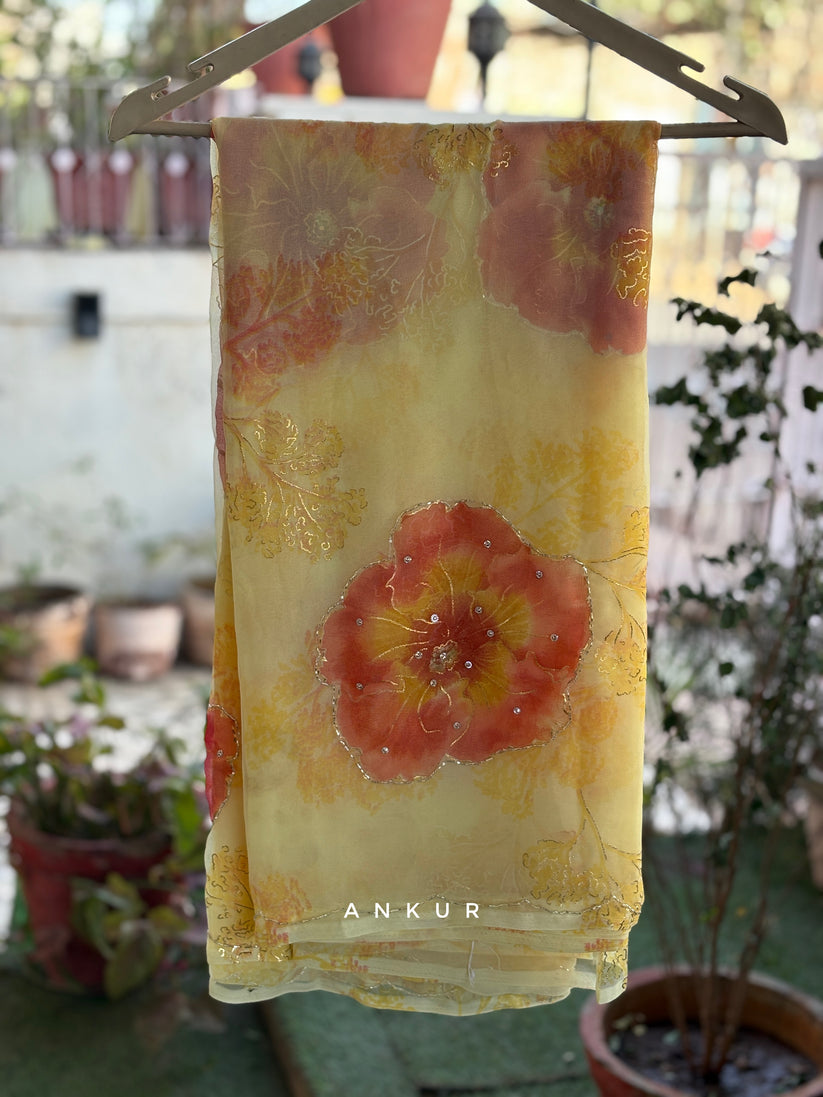 Pastel Yellow Ziya Foil – ANKUR